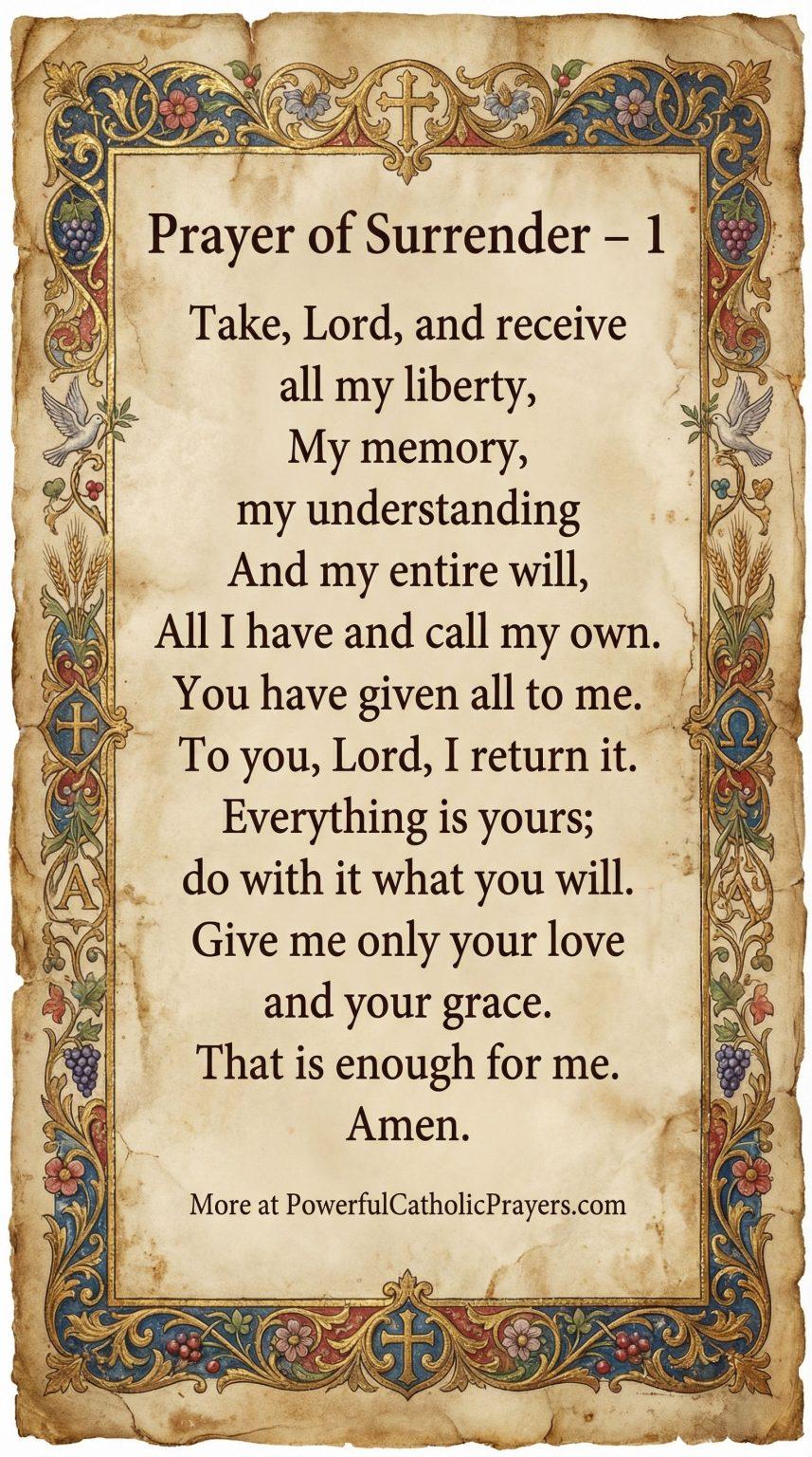 Catholic Prayer of Surrender